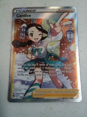 Pokémon TCG Candice (Full Art) Silver Tempest 189/195 Holo Ultra Rare ...