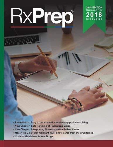 RXPREP'S 2018 COURSE BOOK FOR PHARMACIST LICENSURE EXAM By Rxprep **Excellent** 9780999192207 | eBay