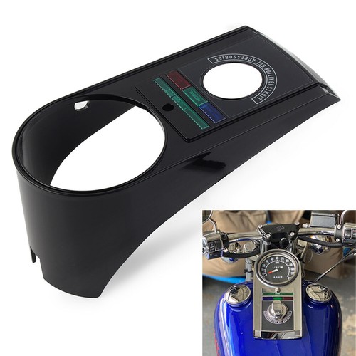 Black Speedometer Speedo Dash Panel Cover Kit For Harley Softail Fatboy ...