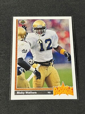 1991 Upper Deck Football Ricky Watters Star Rookie #9 - San Francisco ...