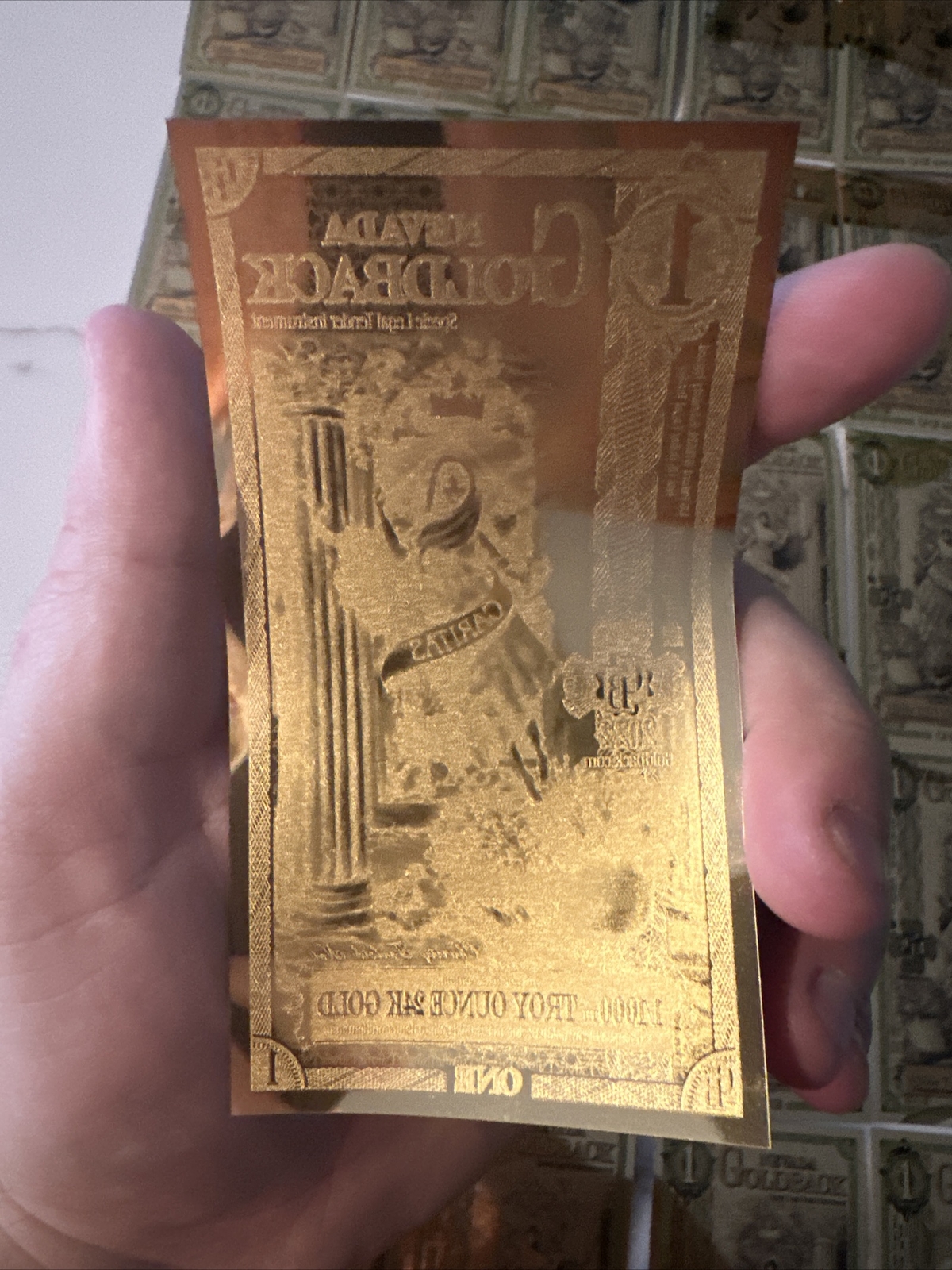 Nevada Goldbacks 1 Note 24k Gold Aurum Mint Uncirculated Lot Of 25 Gold ...