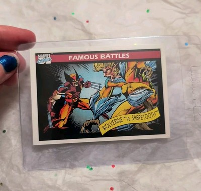Marvel Comics Trading Cards Superhero Wolverine Vs. Sabretooth #119 ...