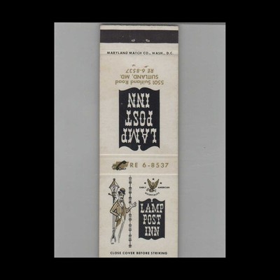 Matchbook Cover Lamp Post Inn Restaurant Suitland, MD | eBay