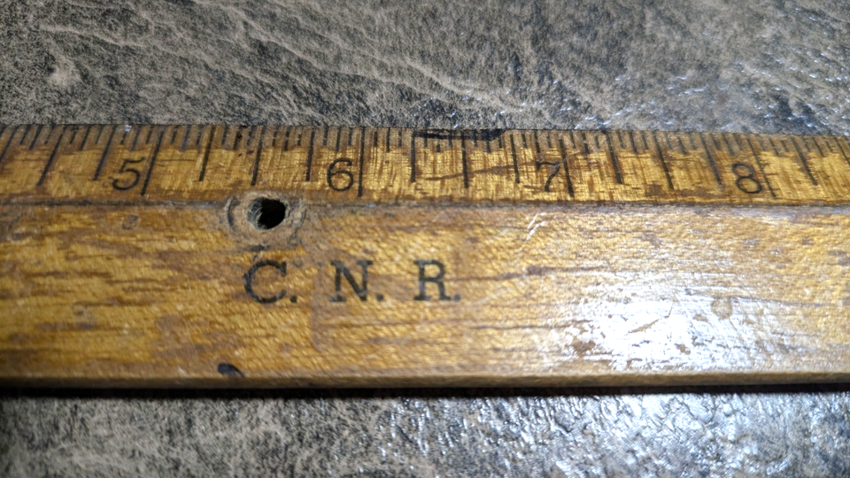 Vintage Wooden Foot Long Ruler CNR Canadian National Railway Railroad ...