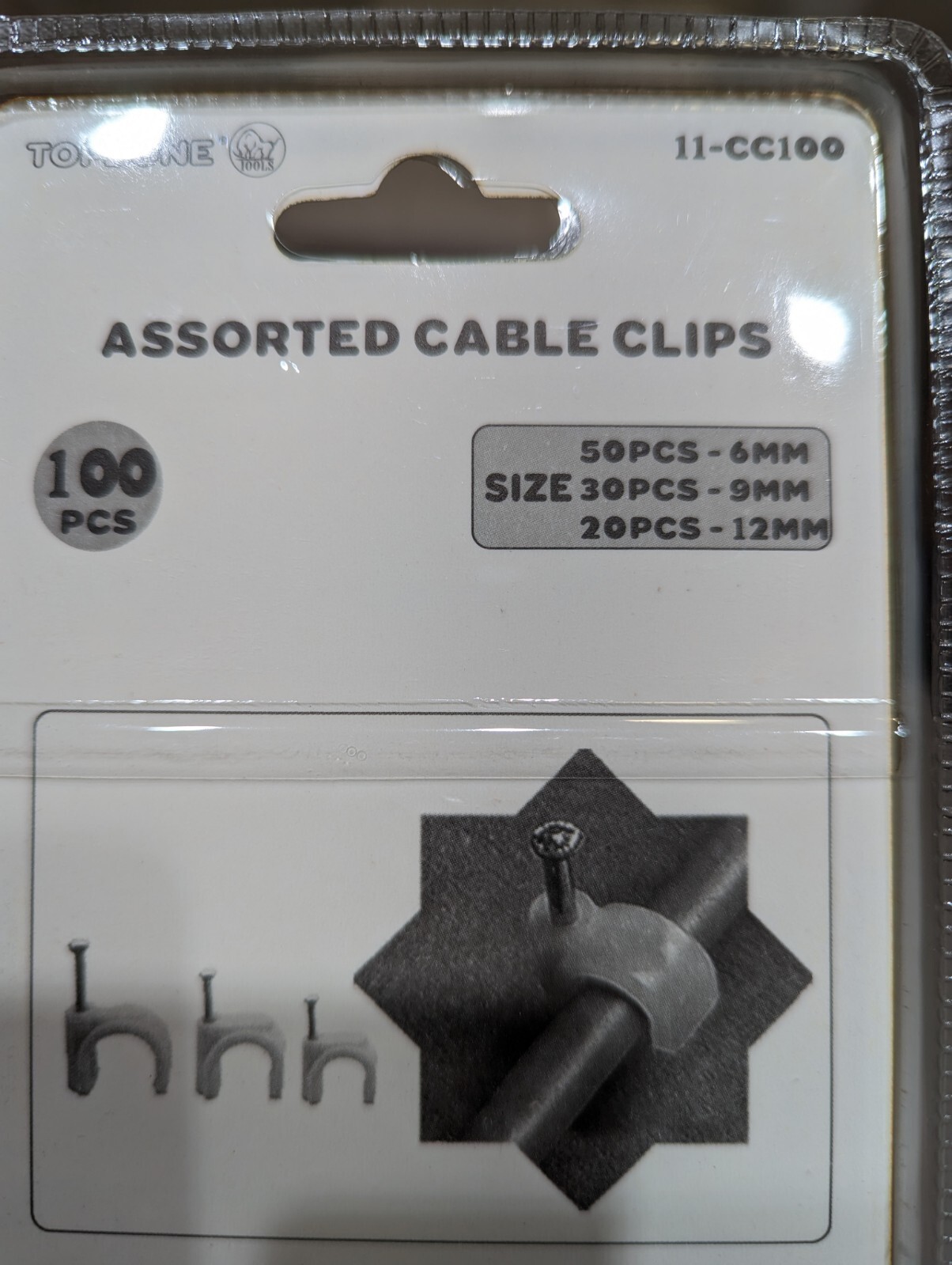 100/pk White Nail in Ethernet Cable Nails Clips Cable Wires Organizer ...