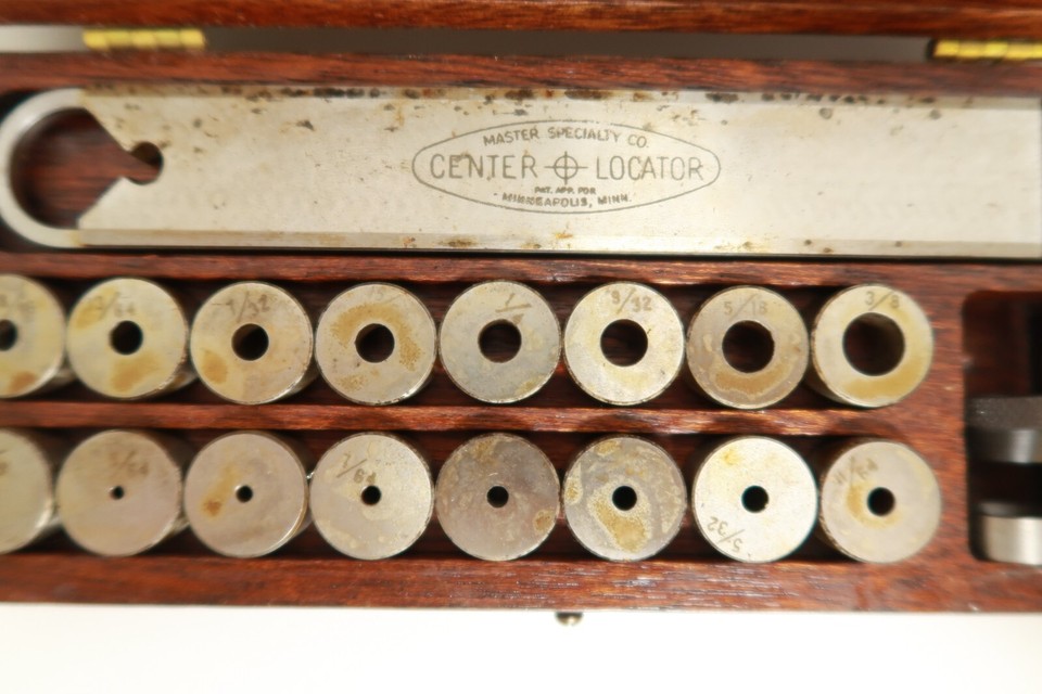 Center Locator Master Specialty Complete Set Tool Set Wooden Case ...