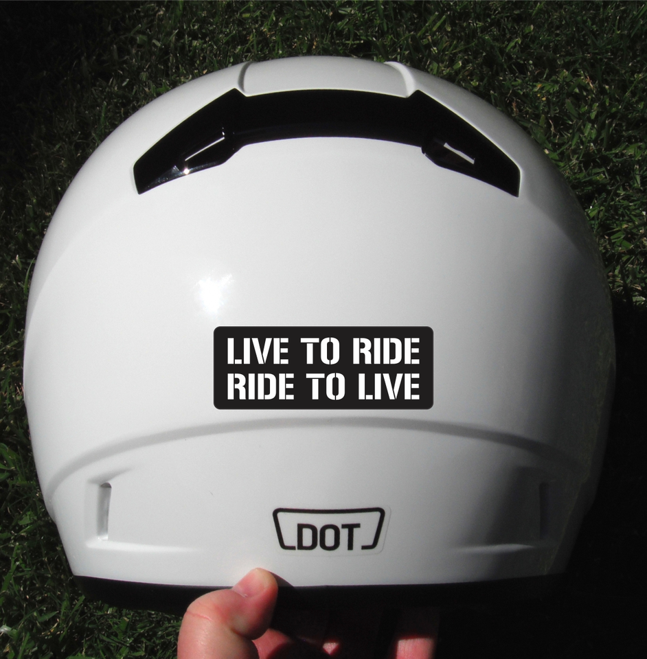 Live To Ride, Ride To Live Vinyl Sticker Decal Biker Motorcycle Helmet ...