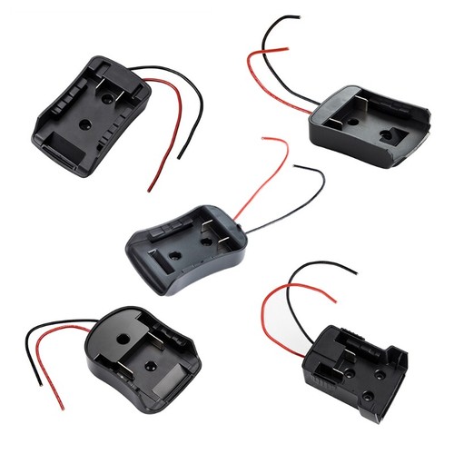 Black Dock Power Connector Adaptor with Wires 18V-21V Power Tool ...