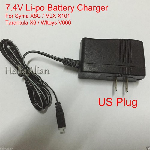 7.4V US Plug Li-po Battery Charger for Syma X8C MJX X101 V666 X6 RC ...