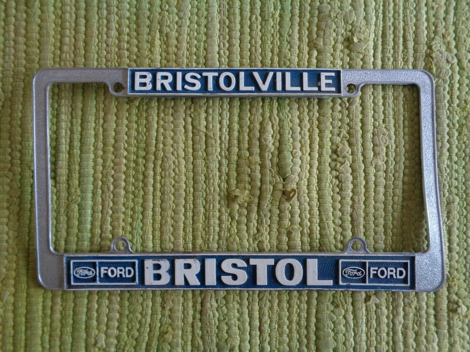 Vintage Bristol FORD Dealer LICENSE PLATE FRAME Bristolville Ohio OH | eBay