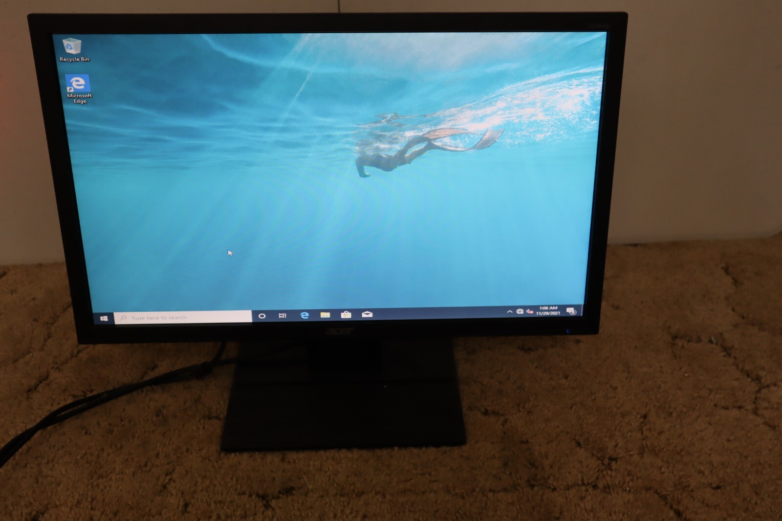 Acer V226HQL Black 21.5 Inch Full HD Widescreen Flat Panel LCD Monitor ...