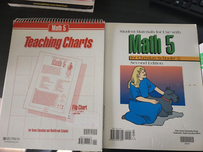 Bob Jones Math 5 Teaching Charts and Student Materials 2nd edition | eBay