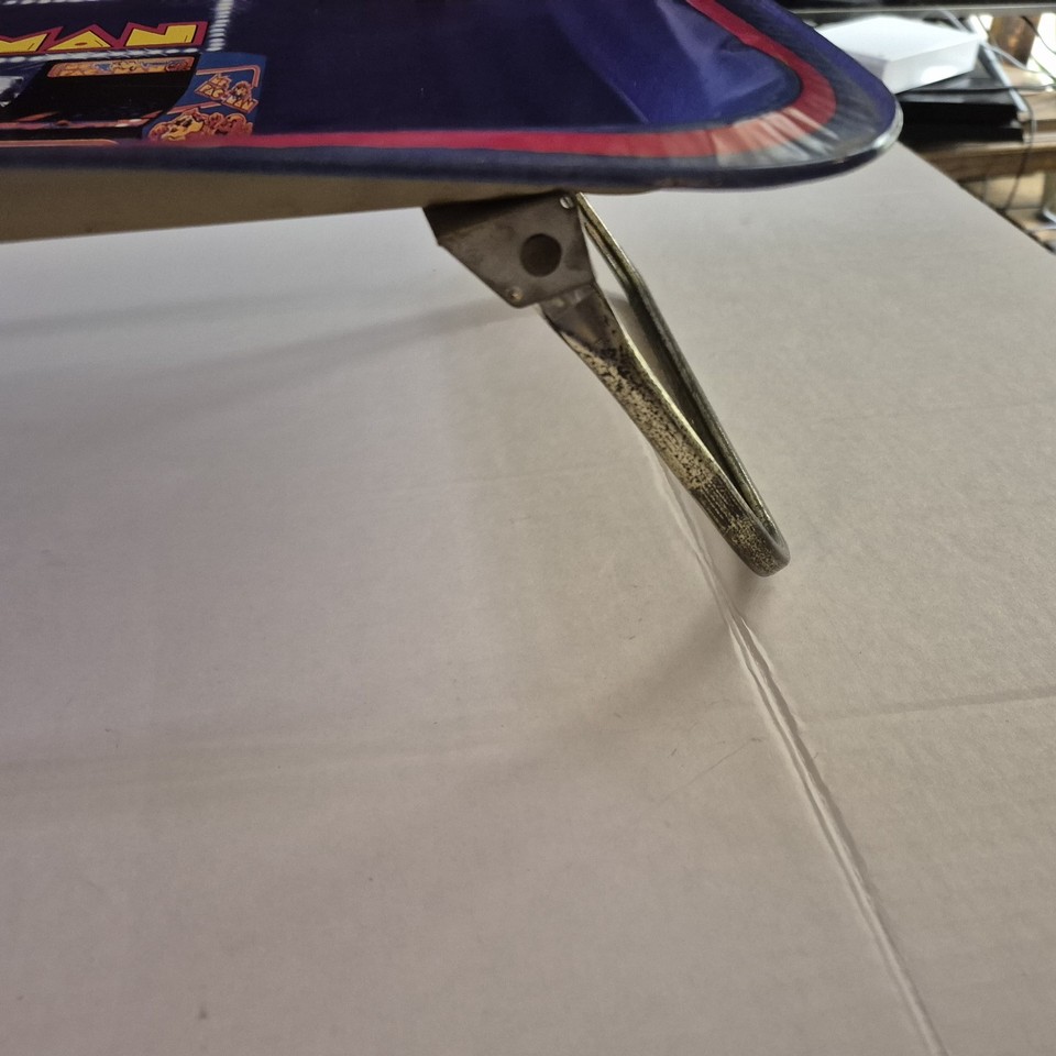 Vintage Ms. Pac-Man Metal TV Tray Folding Legs Midway 1980s Video Game ...