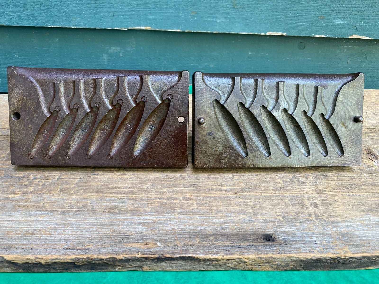 Vintage Reading Instruments Heavy Sinkers Mold # ZEP 1-4 Fishing Lead ...