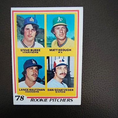 1978 Topps - Rookie Pitchers Dan Schatzeder, Matt Keough, Lance ...