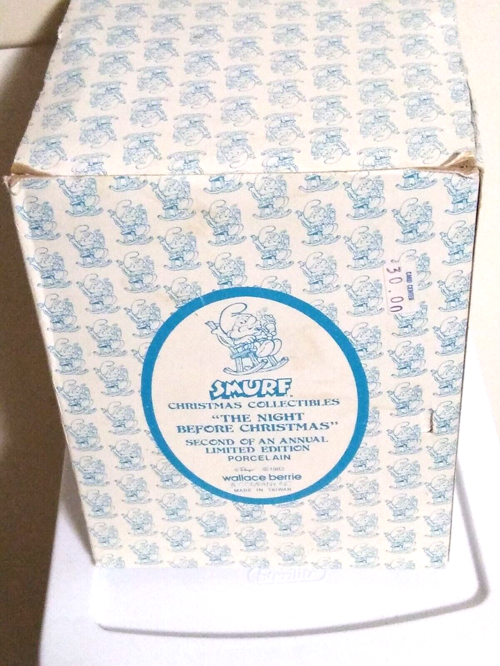 VTG 1983 WALLACE THE Night BEFORE CHRISTMAS SMURF Limited Edition ...