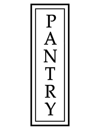 Vertical Pantry Door Label Elegant Border Decal Kitchen Decor | eBay