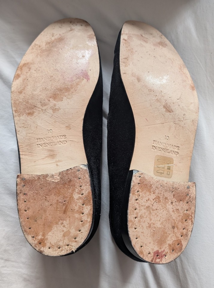 BROADLAND BLACK - VELVET ALBERT SLIPPERS - SIZE 10 | eBay UK