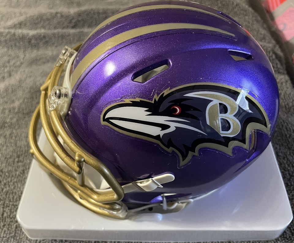 Jonathan Ogden Signed HOF 13 Inscription Baltimore Ravens Mini Football ...