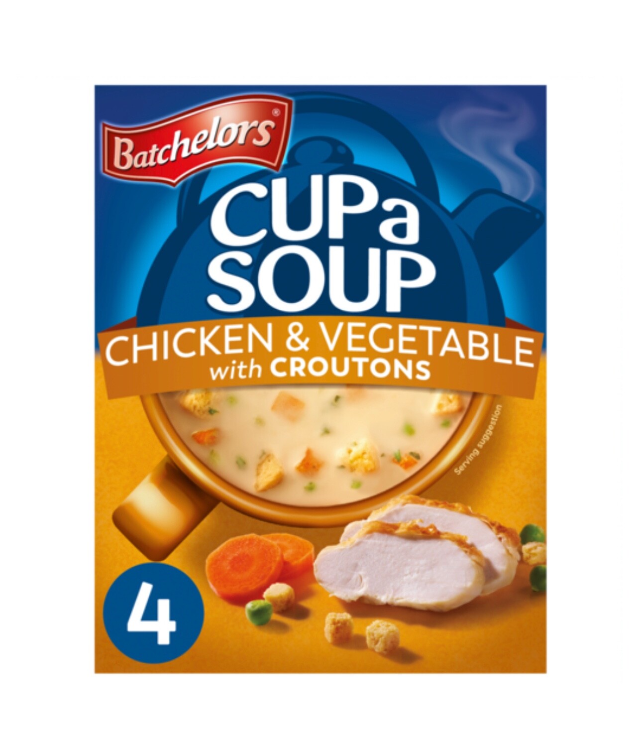 3 x Batchelors Cup A Soup Boxes Chicken & Vegetable With Croutons- 12 ...