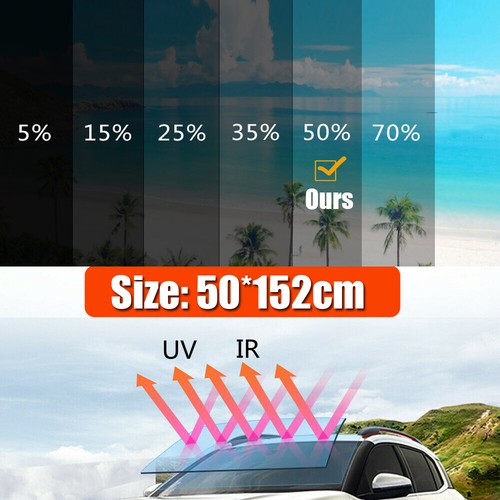 1x VLT 50% Car Window Tint Film Solar Protector Window Film Sheet | eBay
