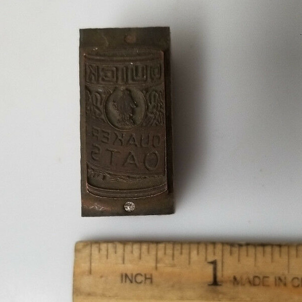 printing letterpress printer block Quaker Oats | eBay
