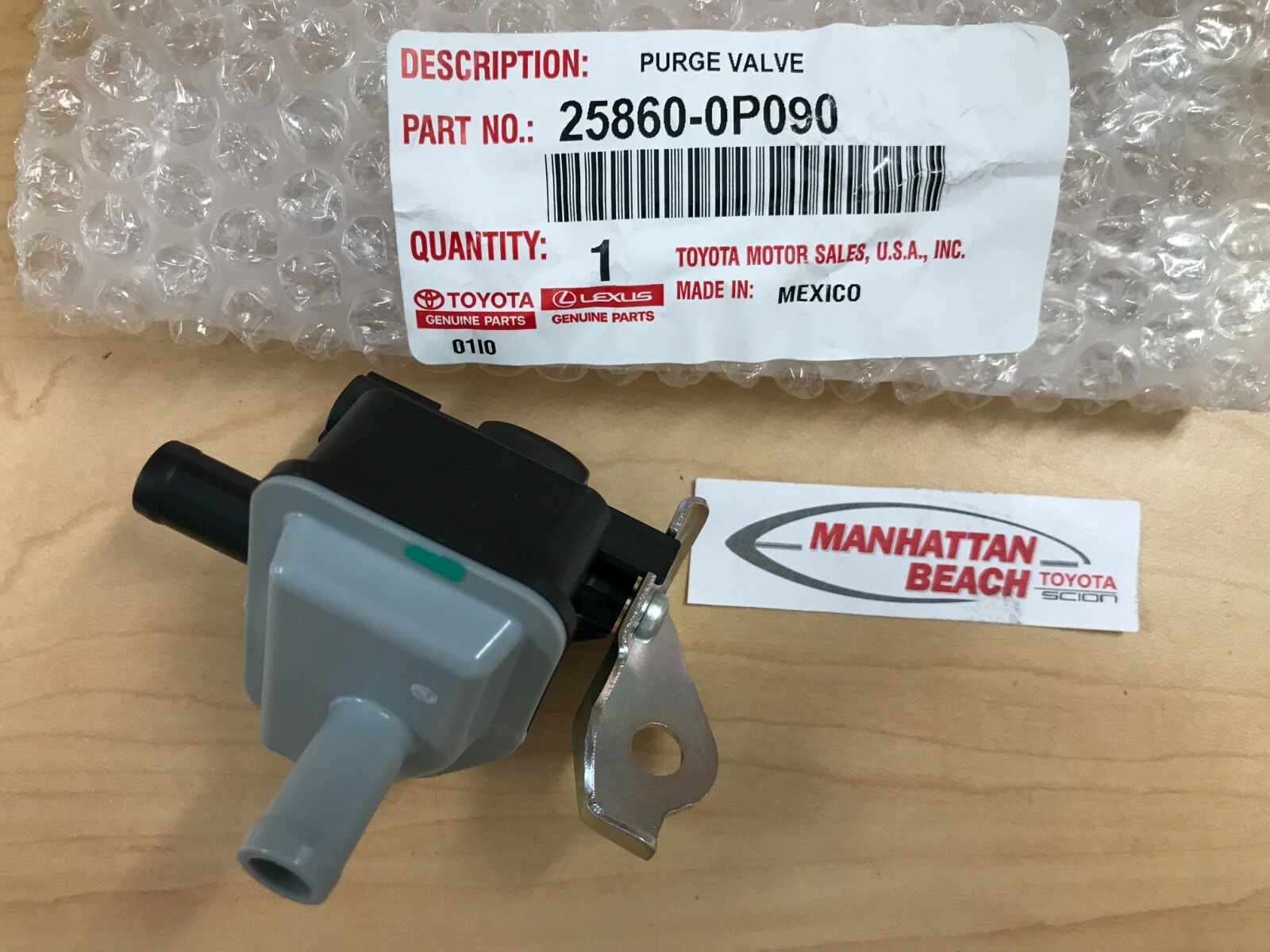 16-23 TACOMA 3.5L OEM VAPOR CANISTER PURGE SOLENOID VALVE NO.1 25860 ...