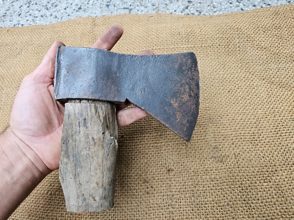 RARE LARGE "TIME" PRE WWII GERMAN AXE HEAD HATCHET RARE VINTAGE FELLING ...
