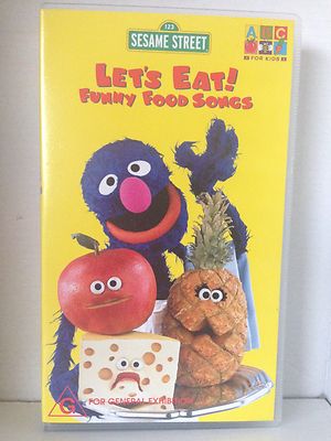SESAME STREET ~ LET'S EAT ! ~ FUNNY FOOD SONGS ~ RARE VHS VIDEO | eBay