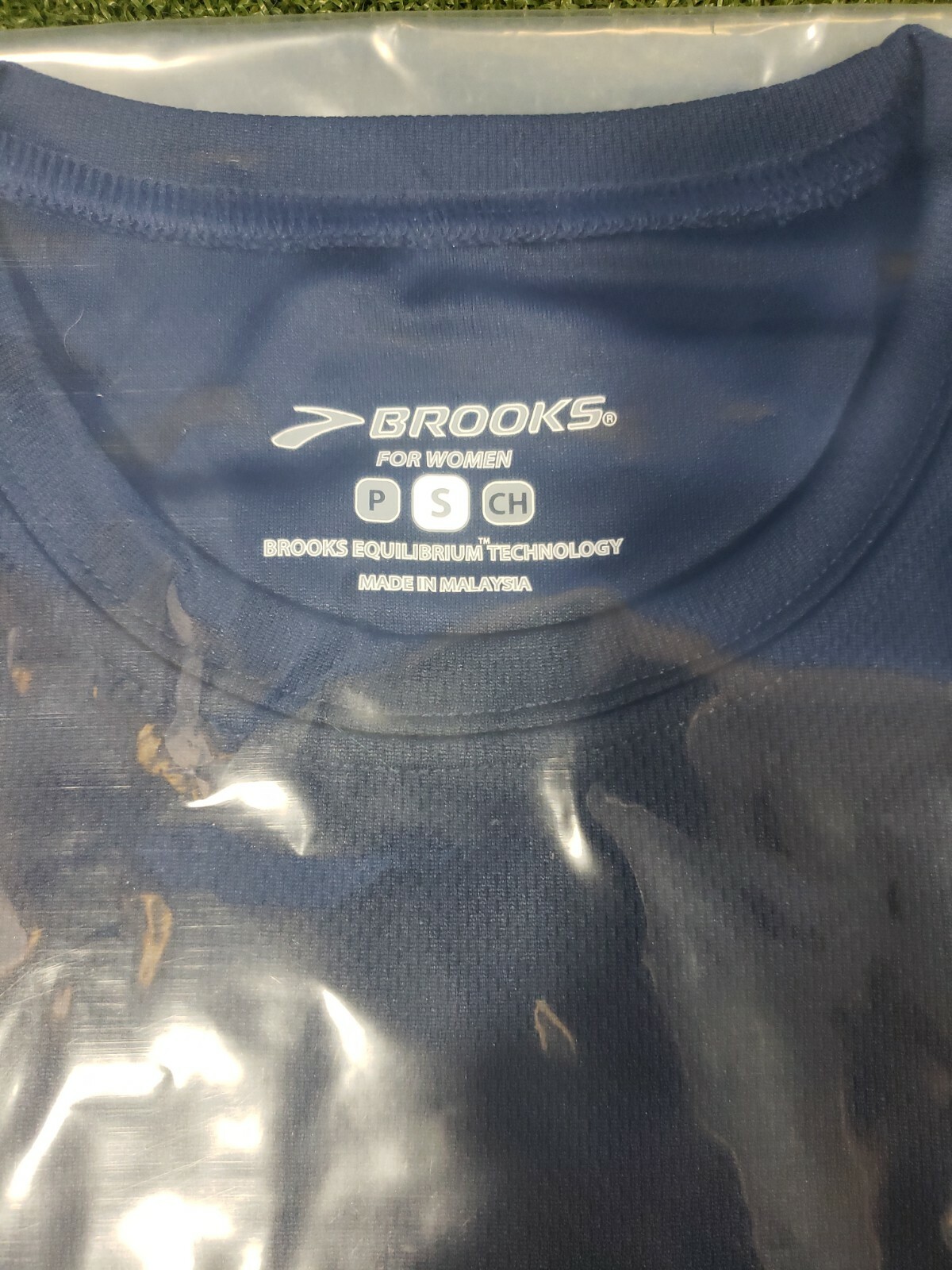 Brooks Womens Size Small Podium Short Sleeve Navy Blue for sale online ...