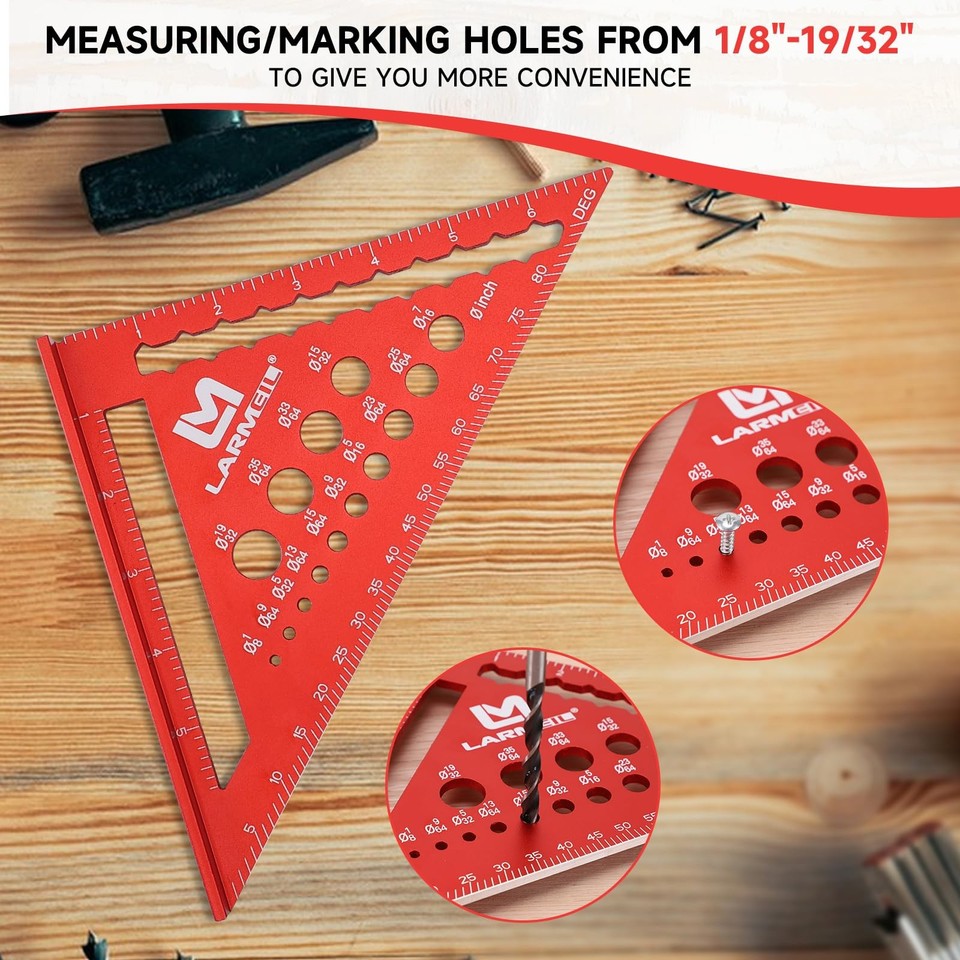 Rafter Square 7 Inch and Framing Square 12 Inch Carpenter Square Set ...