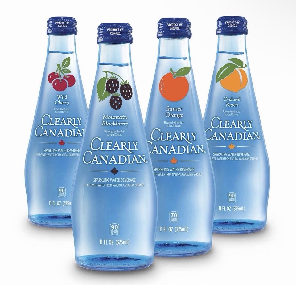 Clearly Canadian Variety Pack Sparkling Water, 11 fl.oz (12 Pack) Free ...