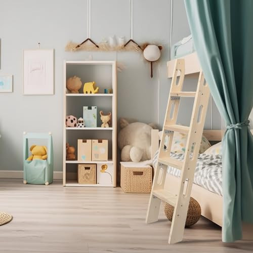 Wood Bunk Bed Ladder, 4.1FT RV Bunk Ladder Replacement with Wide Step ...