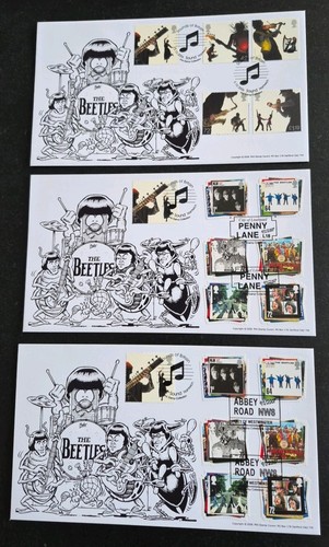 3xClassic Phil Stamp Limited Edition Beatles FDC's 2006/2007 ...