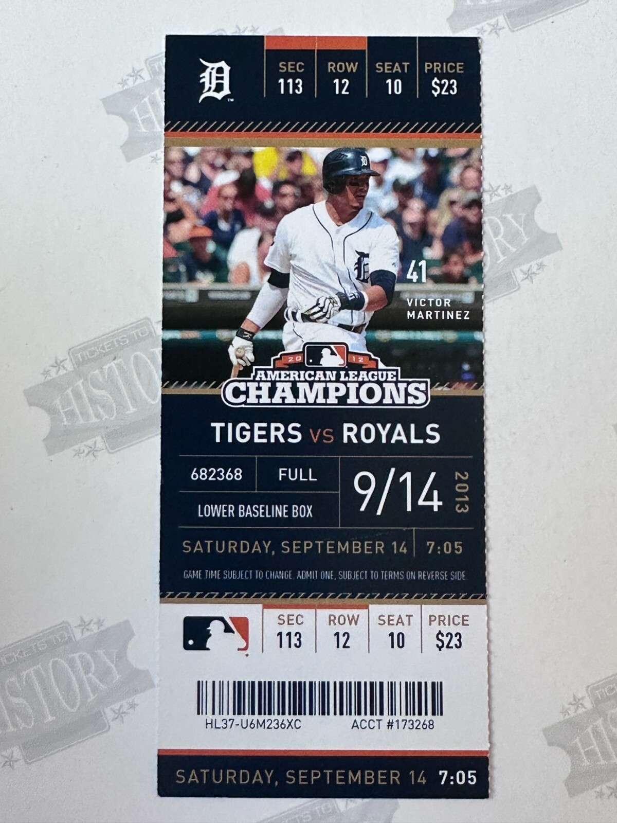 2013 Kansas City Royals at Detroit Tigers Ticket 9/14/13 | eBay