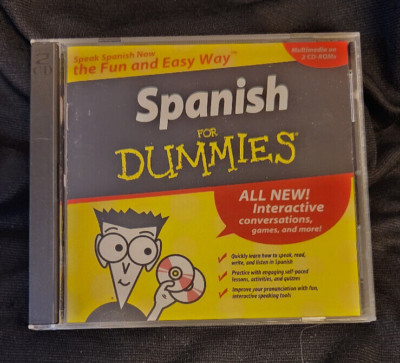 USED Spanish For Dummies Interactive 2 Disc CD Rom 2001 Conversations ...
