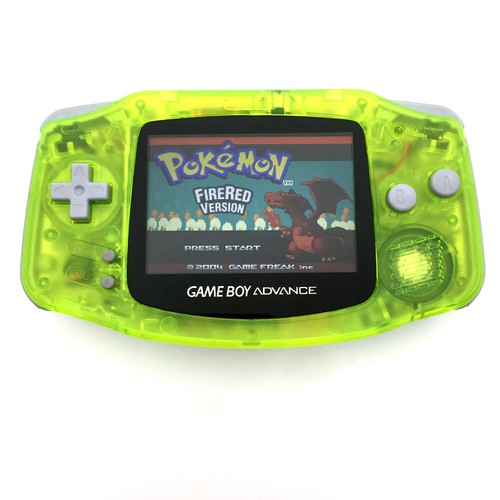 Clear Yellow 10 Levels Brightness Backlit V2 IPS LCD GameBoy Advance ...