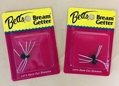 Lot of 2 Betts C-10-3 Bream Getter Fishing Fly Black 1Pk | eBay