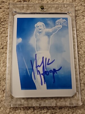 2024 Leaf Metal Wrestling Hulk Hogan SIGNED ON CARD AUTOGRAPH #1/1 Cyan ...