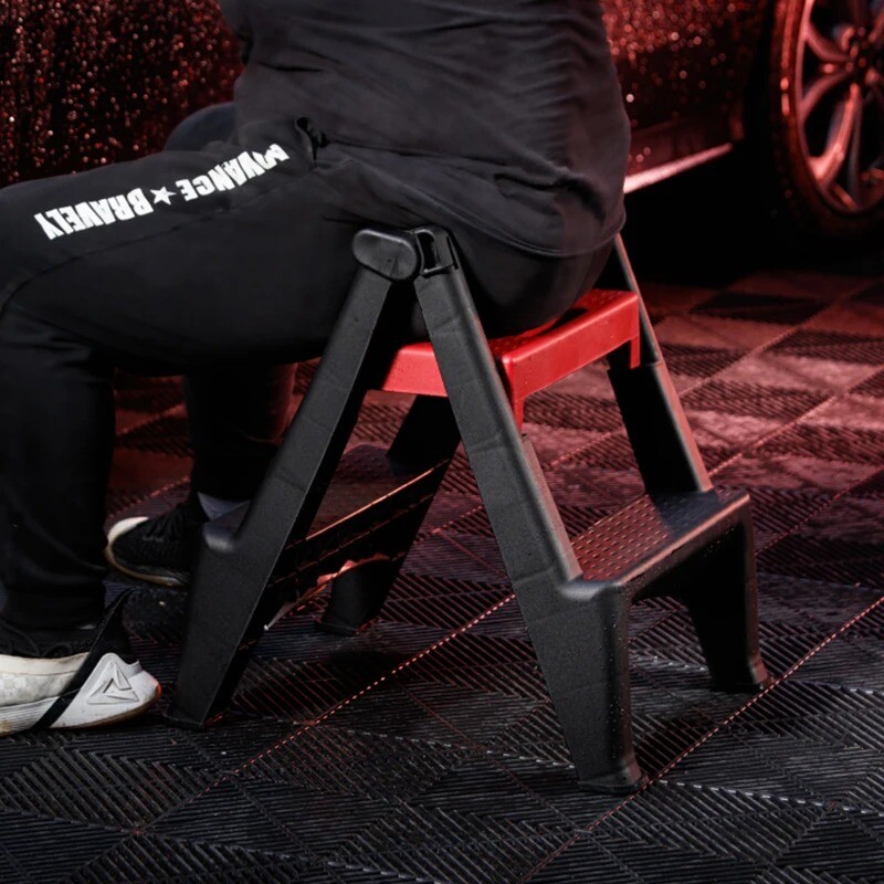 Car Washing Stool Two Step Stool Folding Ladder Chair Thickening Anti ...