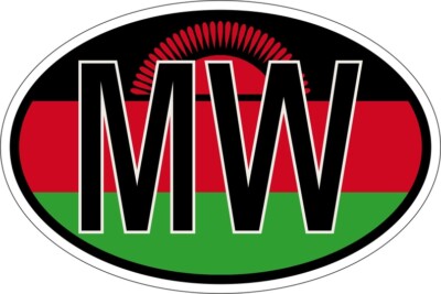 Sticker oval flag vinyl country code MAL malawi | eBay
