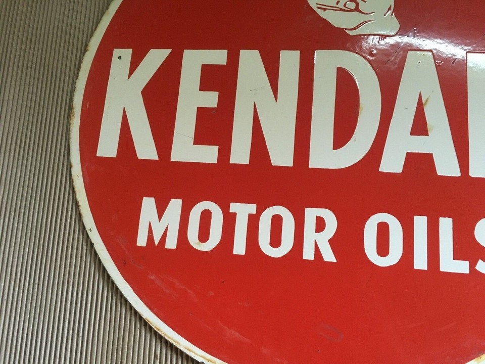 PORCELAIN KENDAL ENAMEL SIGN 36X36 INCHES DOUBLE SIDED | eBay