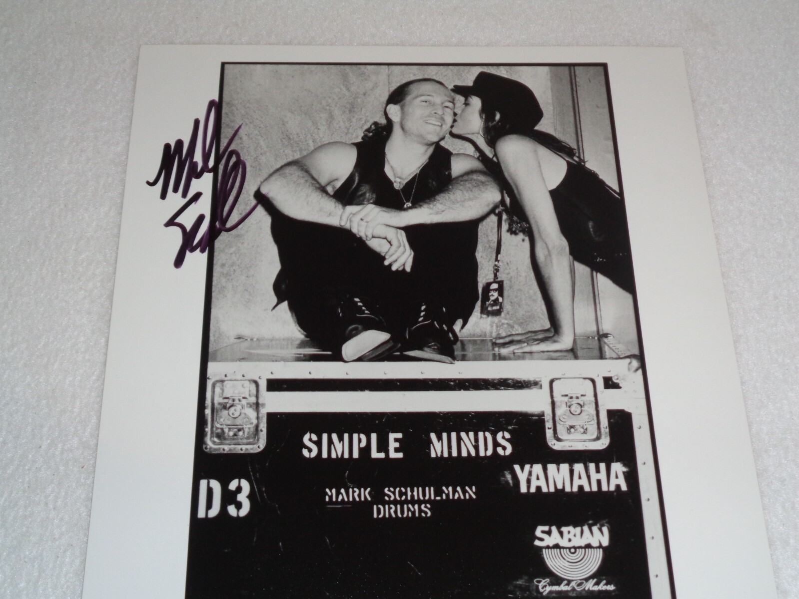 Simple Minds Drummer Drums Mark Schulman SIGNED 1990s Rare Original ...