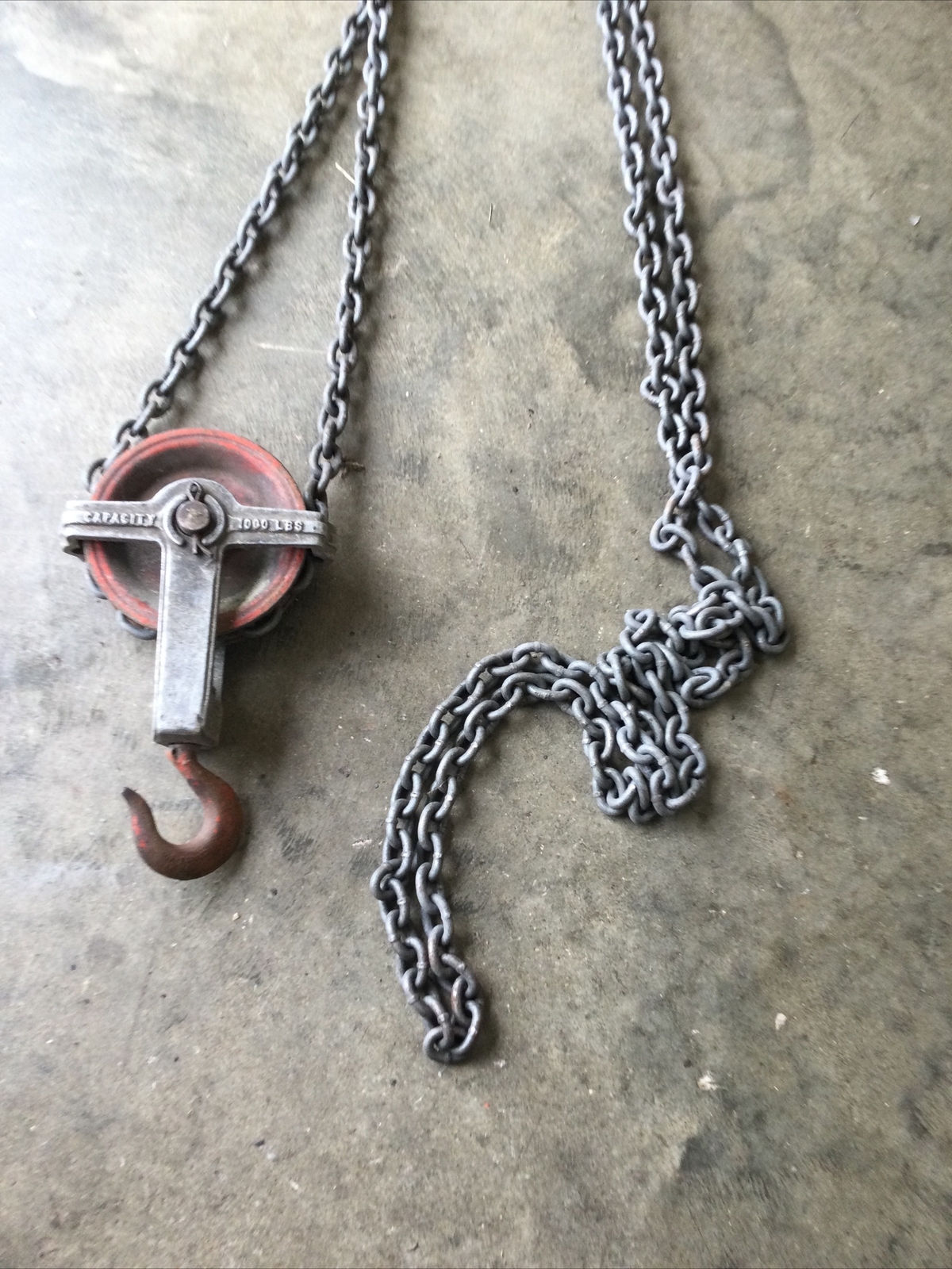 1 Vintage USA Made. Thern Machine Co. Chain Hoist 1000 Lbs. Lifting ...