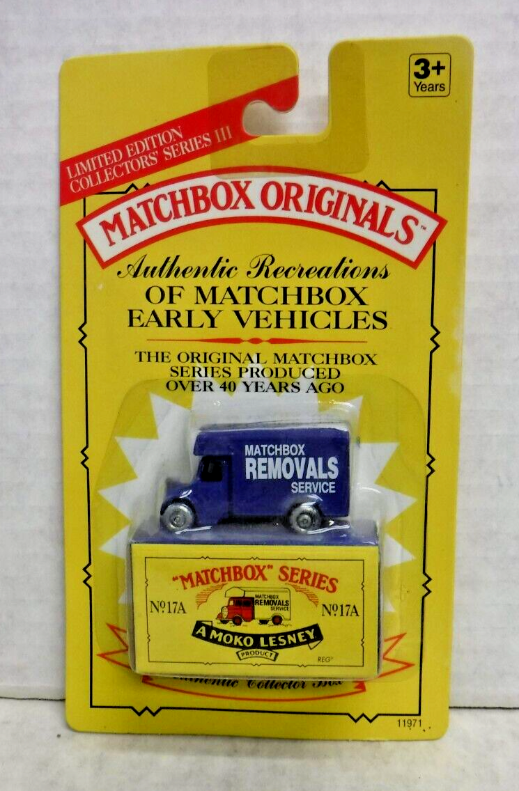 Blue Bedford Removals Van Matchbox Originals No. 17A Diecast Car ...