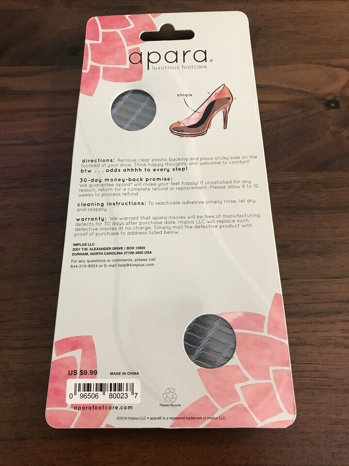 Apara Gel Slingies Insole For Women 1 Pair | eBay