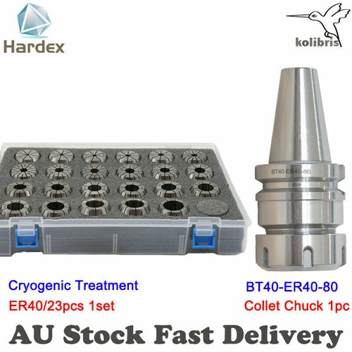 BT40-ER40-80 Collet Chuck and ER40/23pcs Collet 1set CNC Milling Tool ...