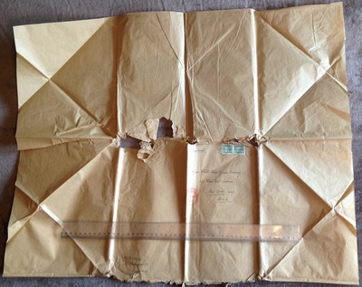 1941 WWII NETHERLANDS, German GEPRUFT H/S, 12" LONG! To USA! 29 ...