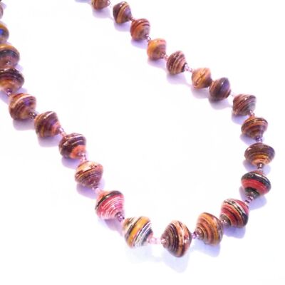 Bead For Life Rolled Paper Bead Long Necklace | eBay