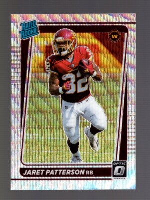 2021 OPTIC PREMIUM BOX SET WAVE PRIZM #297 JARET PATTERSON RC 76/299 ...